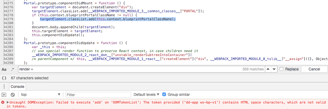 blueprintPortalClassName only supports a single class · Issue #2253 · palantir/blueprint · GitHub
