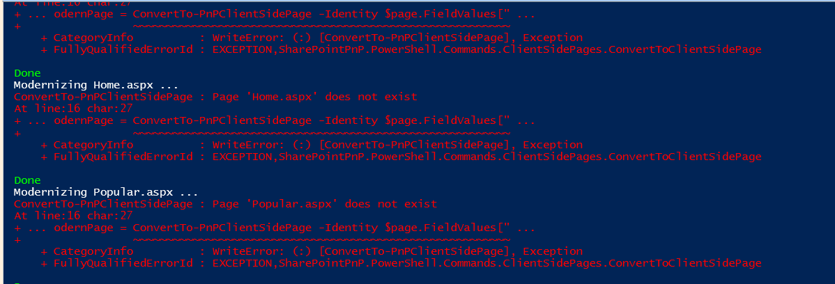Ensure the correct wiki page library (sitepages) is loaded in the PowerShell ConvertTo ...
