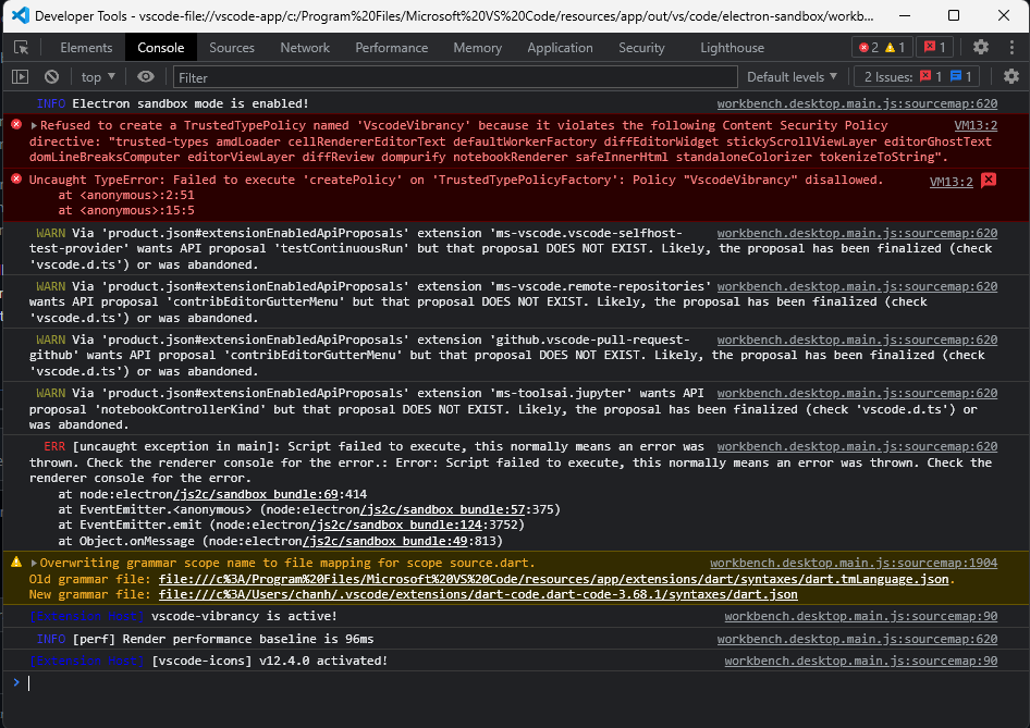 [Bug]: Not working on VS Code `v1.78.0` · Issue #73 · illixion/vscode-vibrancy-continued · GitHub