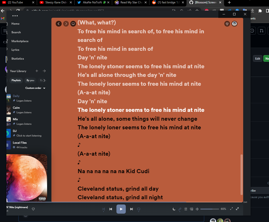 [Blossom] Off Centered (explained better) · Issue #968 · spicetify/spicetify-themes · GitHub