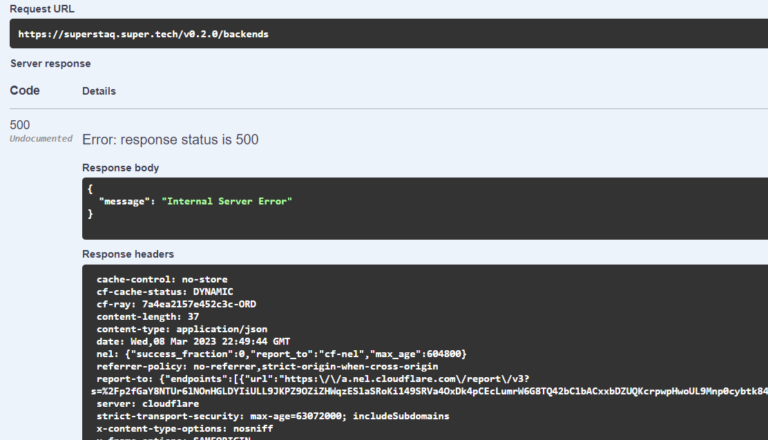 backends API fails with internal server error · Issue #388 · Infleqtion/client-superstaq · GitHub