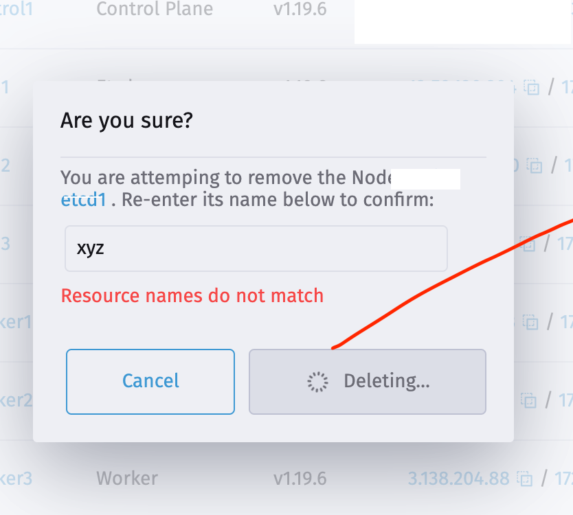 Delete hangs if a non existent node name is provided in delete modal · Issue #2142 · rancher ...