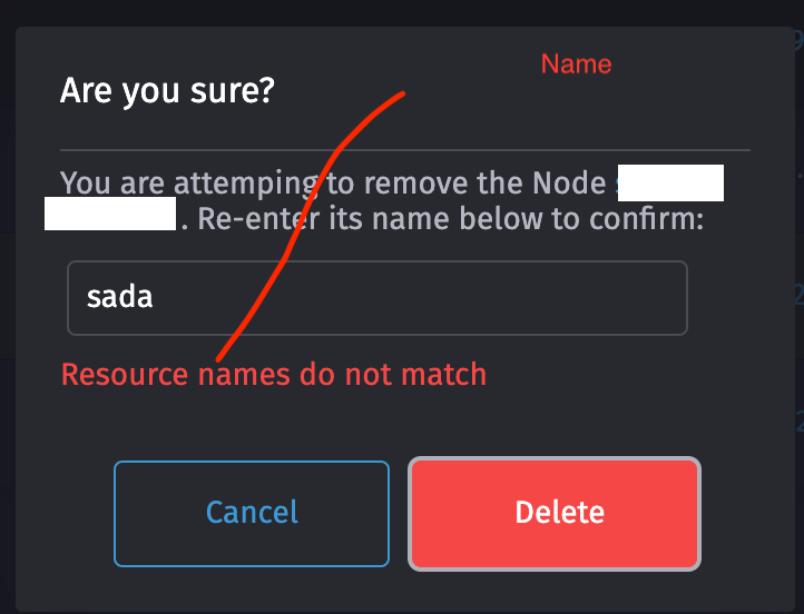 Please change the error message during deleting a non existing resource ...