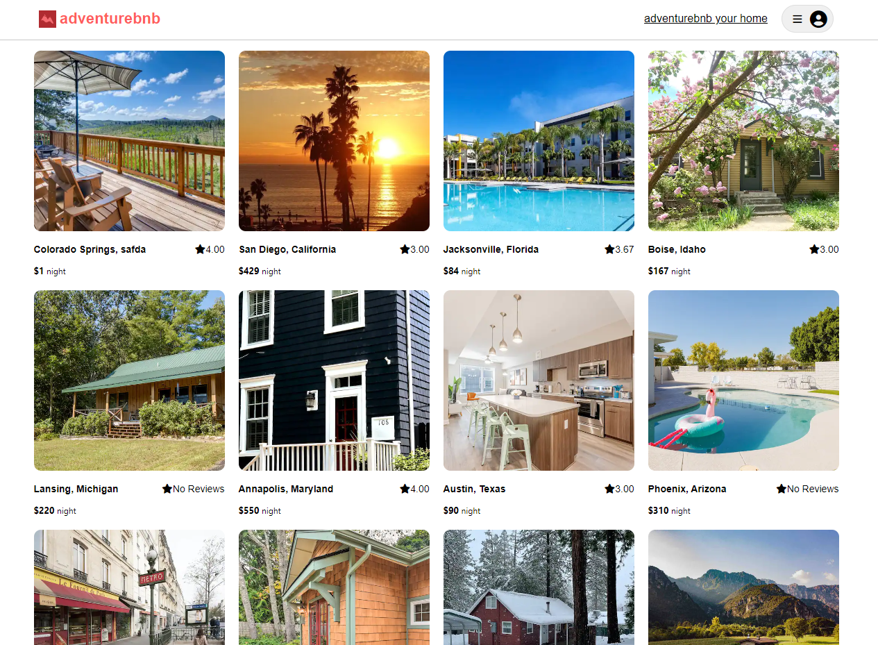 GitHub - bbimestefer/adventurebnb