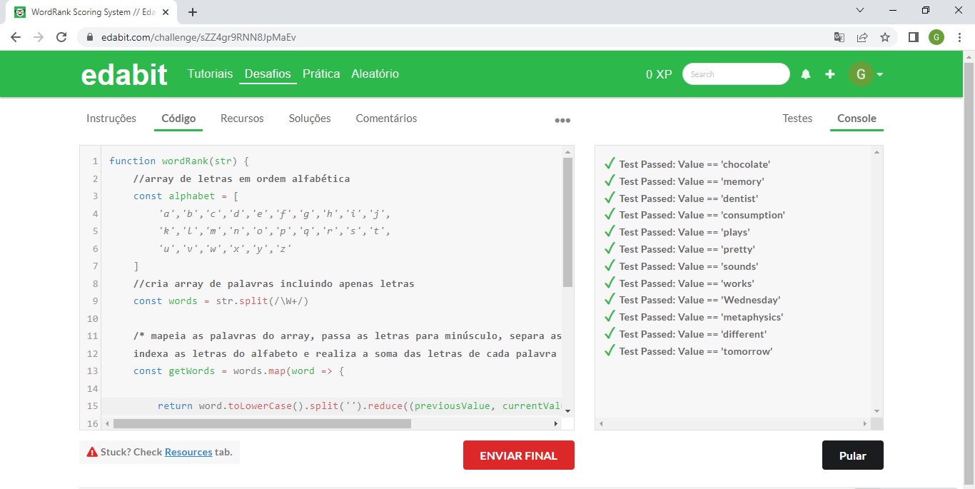 GitHub - gilrudge/vcamp-edabit-linguagem-wordrank-scoring-system