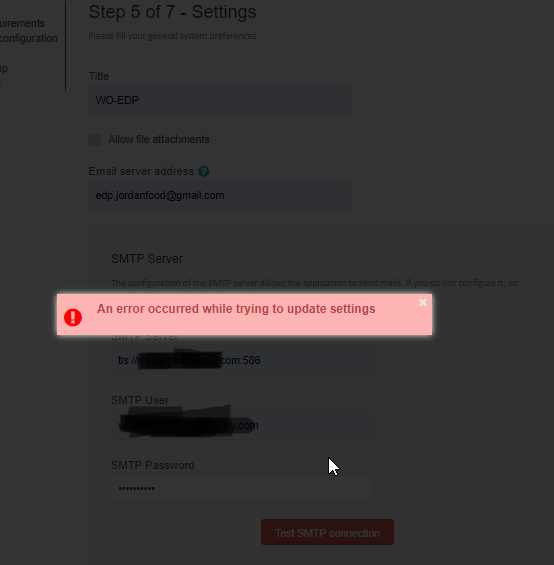 Step 5 of 7 - Settings error · Issue #912 · opensupports/opensupports · GitHub