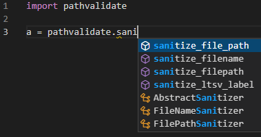 pathvalidate: Jedi provides suggestions, pylance not · Issue #2564 · microsoft/pylance-release ...