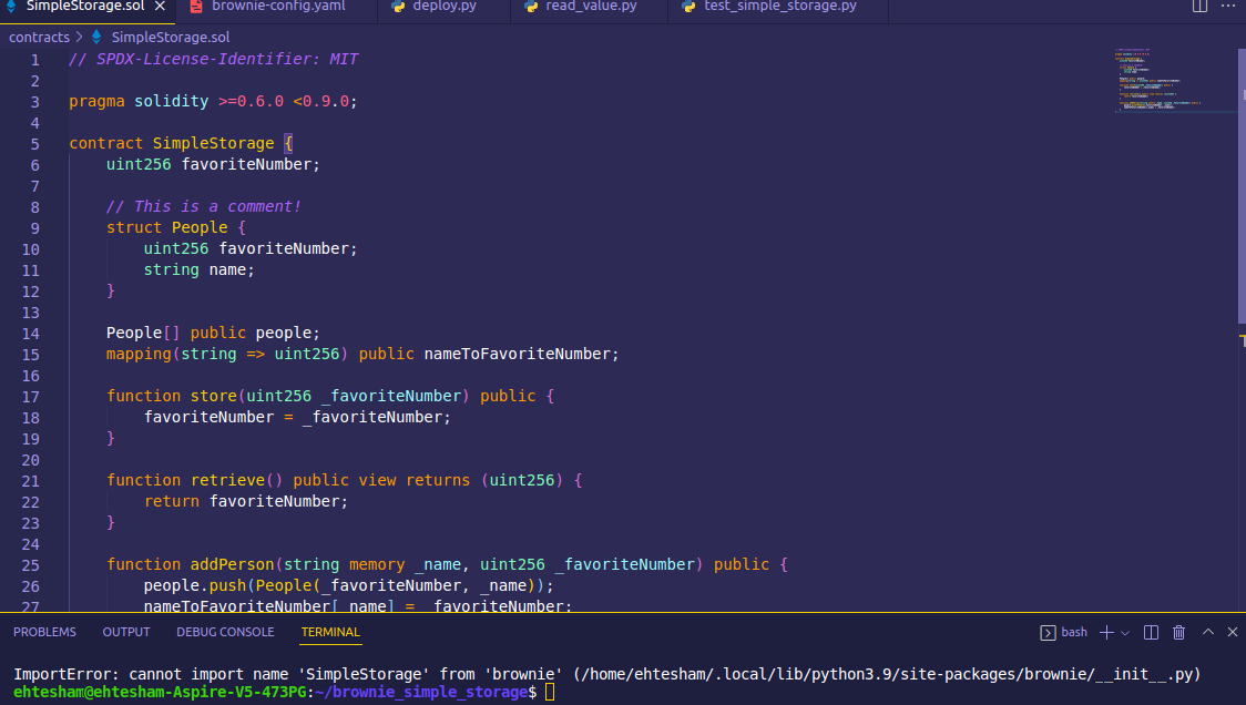 Getting the same error-- cannot import name 'SimpleStorage' from 'brownie' · Issue #1436 ...