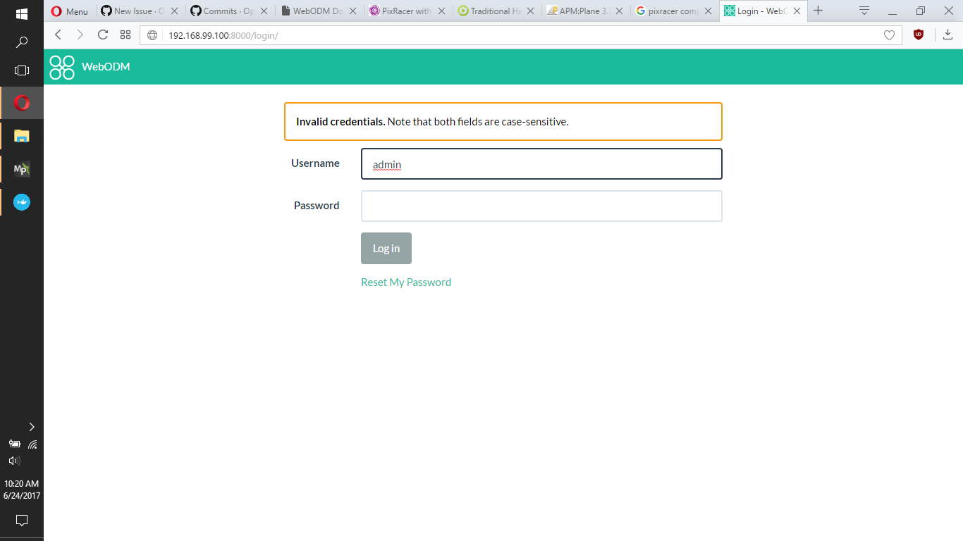 Default Login and Password Change · Issue #218 · OpenDroneMap/WebODM · GitHub