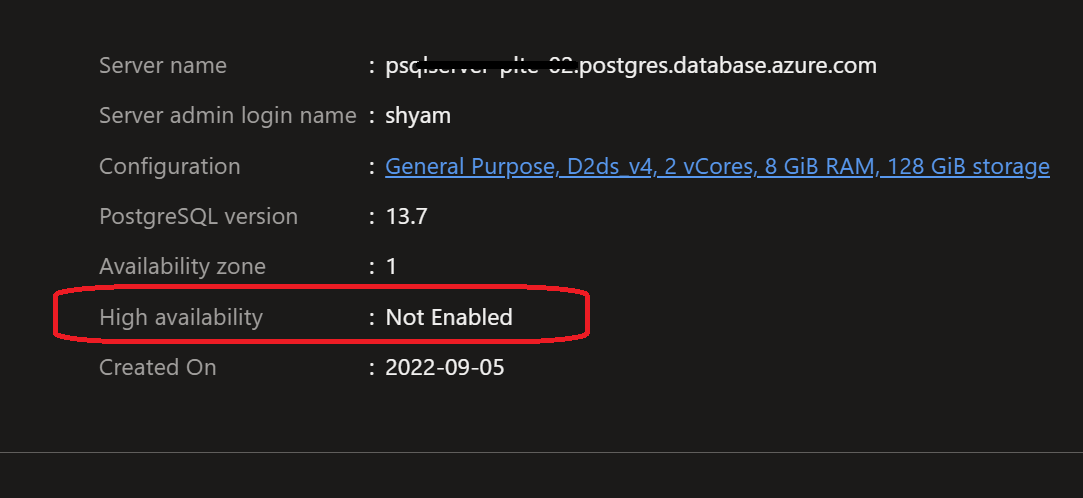 Postgres Flexible server restore doesn't enable High Availability when Create Mode is ...