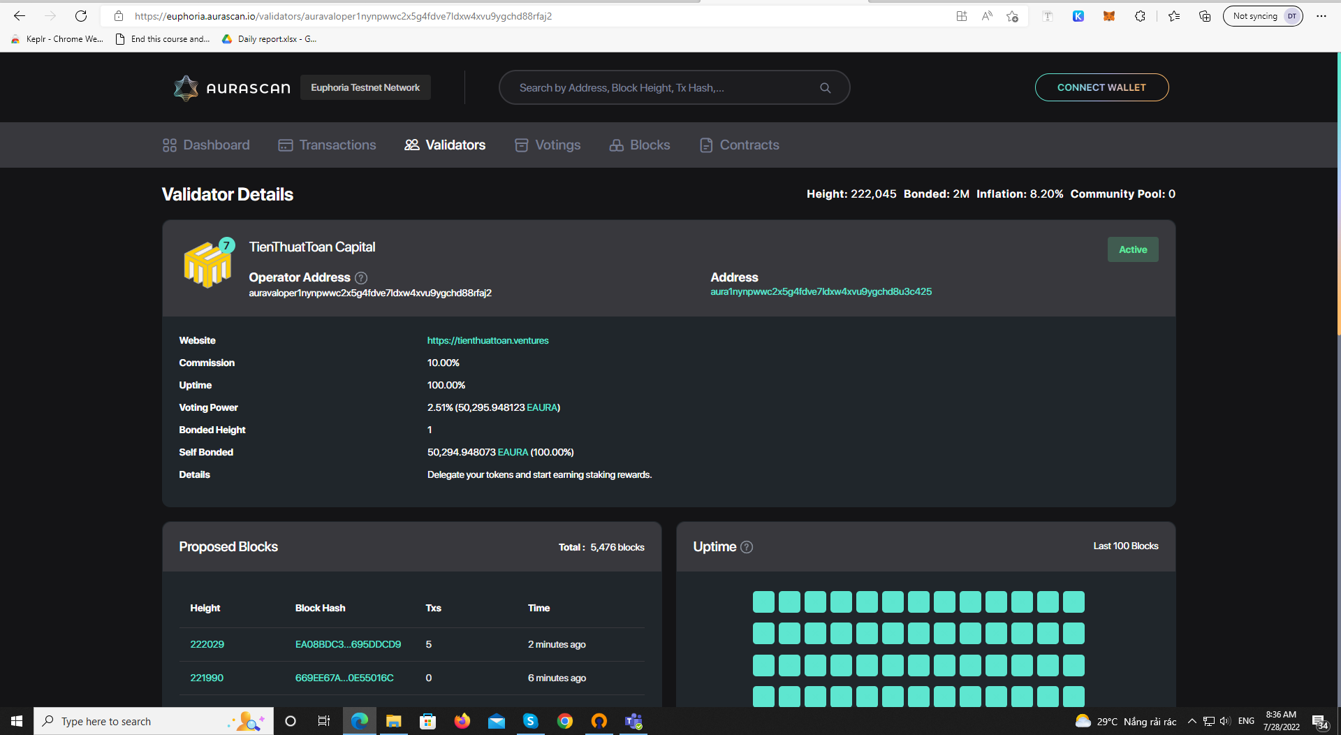 [Aurascan][TransactionDetail] Update Commission Amount khi Delegetor get reward Validator của nó ...