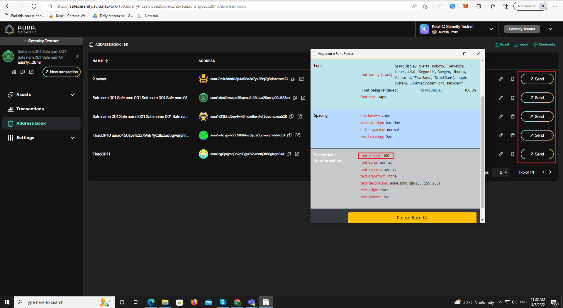[Aura-Safe][General] Display text, size, position of buttons incorrectly · Issue #169 · aura-nw ...