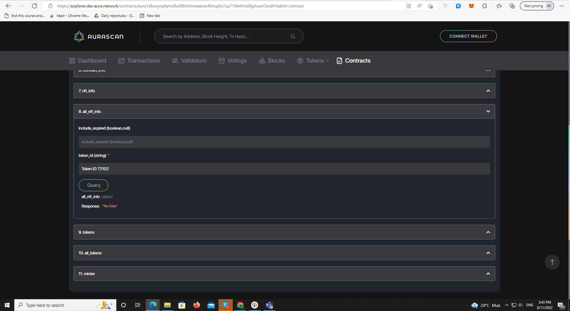 [Aurascan][Tokens][CW721] Inventory tab chưa remove NFT khi đã burn/send_nft thành công · Issue ...