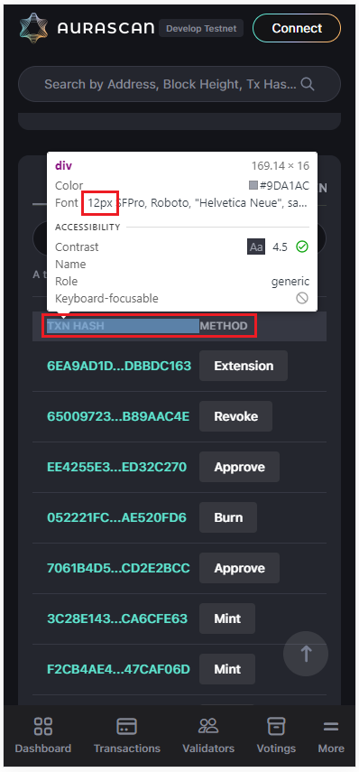 [Aurascan][Mobile][Token] Some issues update layout · Issue #893 · aura-nw/aurascan · GitHub