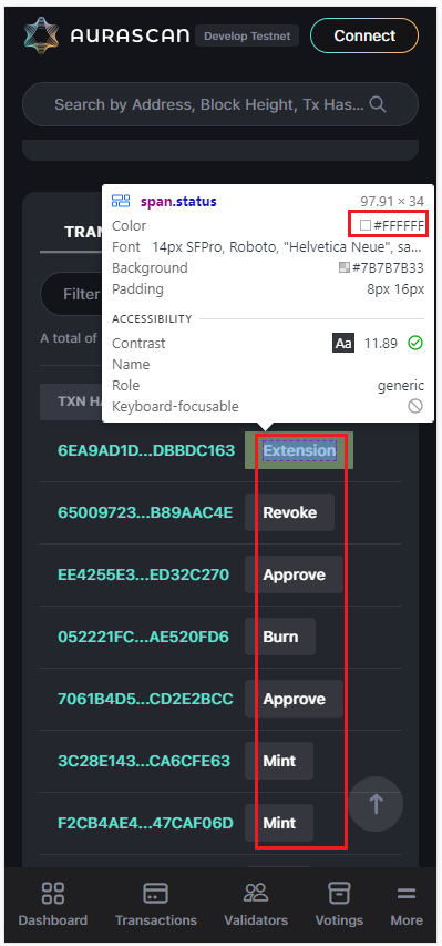 [Aurascan][Mobile][Token] Some issues update layout · Issue #893 · aura-nw/aurascan · GitHub