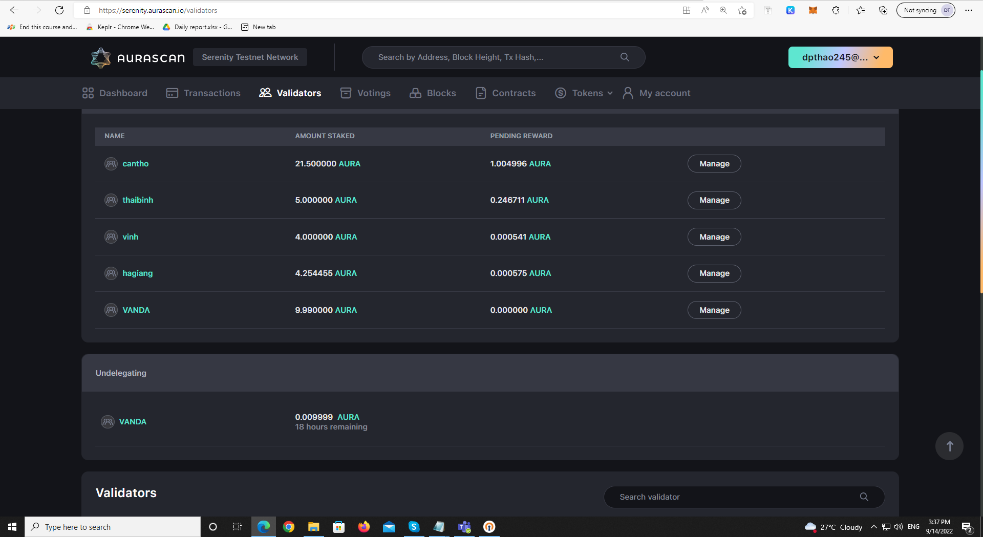 Aurascan Validator List Not Display Name Validator When Undelegate Jailed Validator · Issue