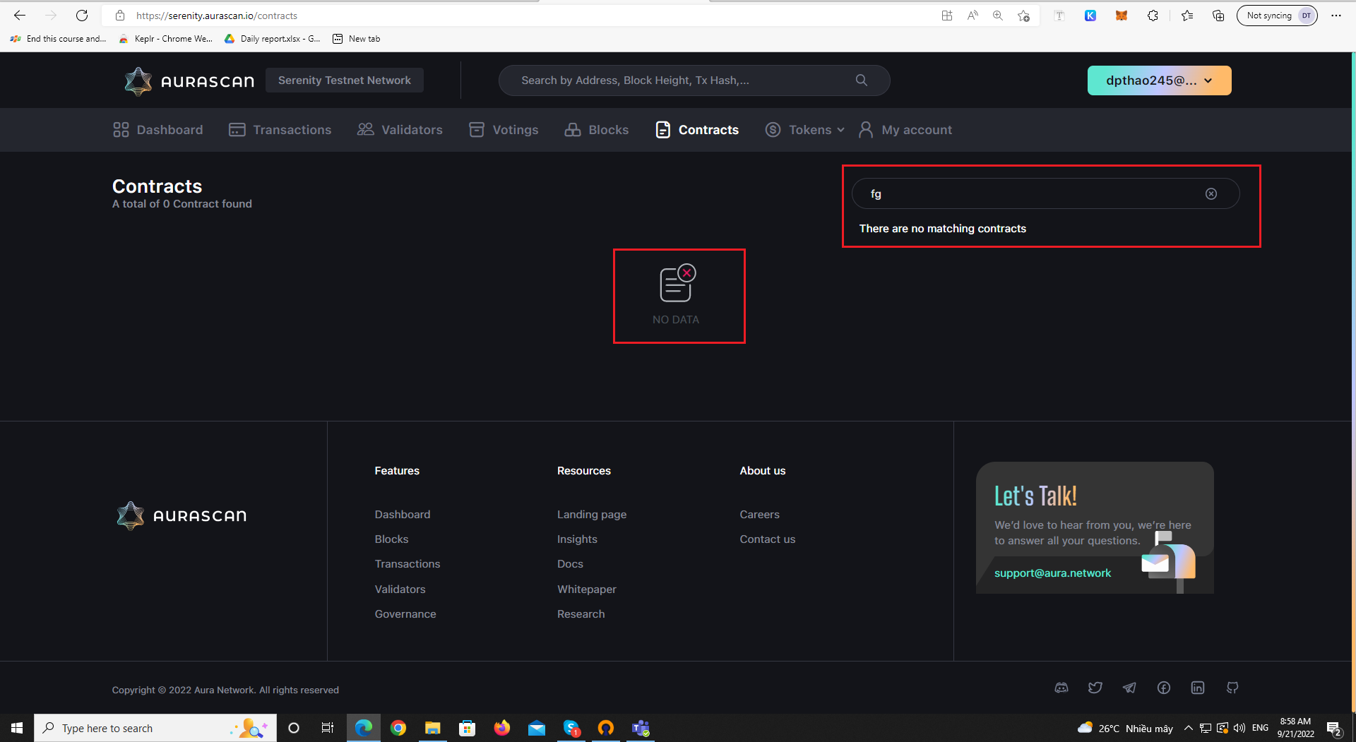[Contract] Search for Address/ Creator address/ Code ID in Contracts list · Issue #1024 · aura ...