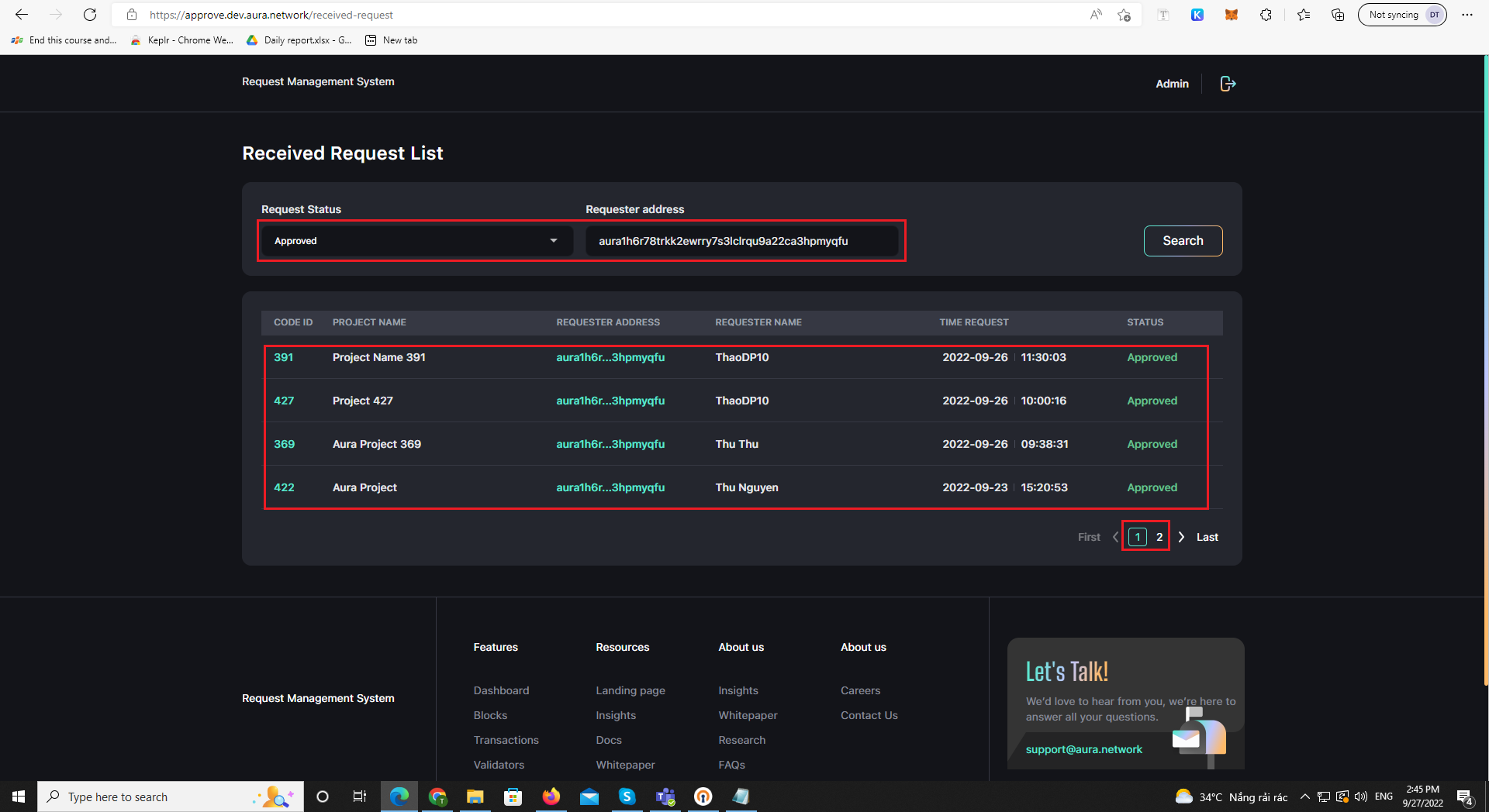 [Approve][Received Request List] Lỗi phân trang · Issue #1072 · aura-nw/aurascan · GitHub