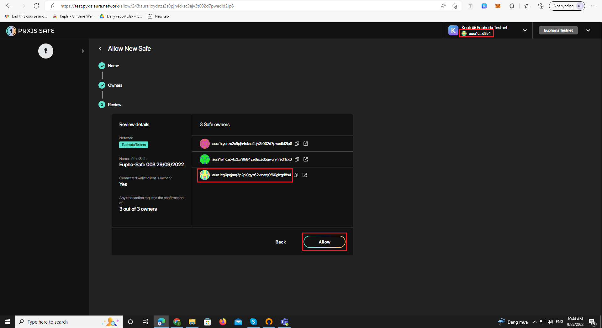 [Aura-Safe][SafeManagement] Hiển thị sai nội dung popup khi thực hiện Allow · Issue #211 · aura ...