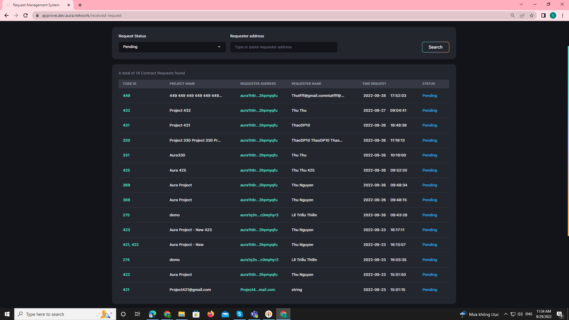 [Approve][Received Request List] Lỗi phân trang · Issue #1072 · aura-nw/aurascan · GitHub