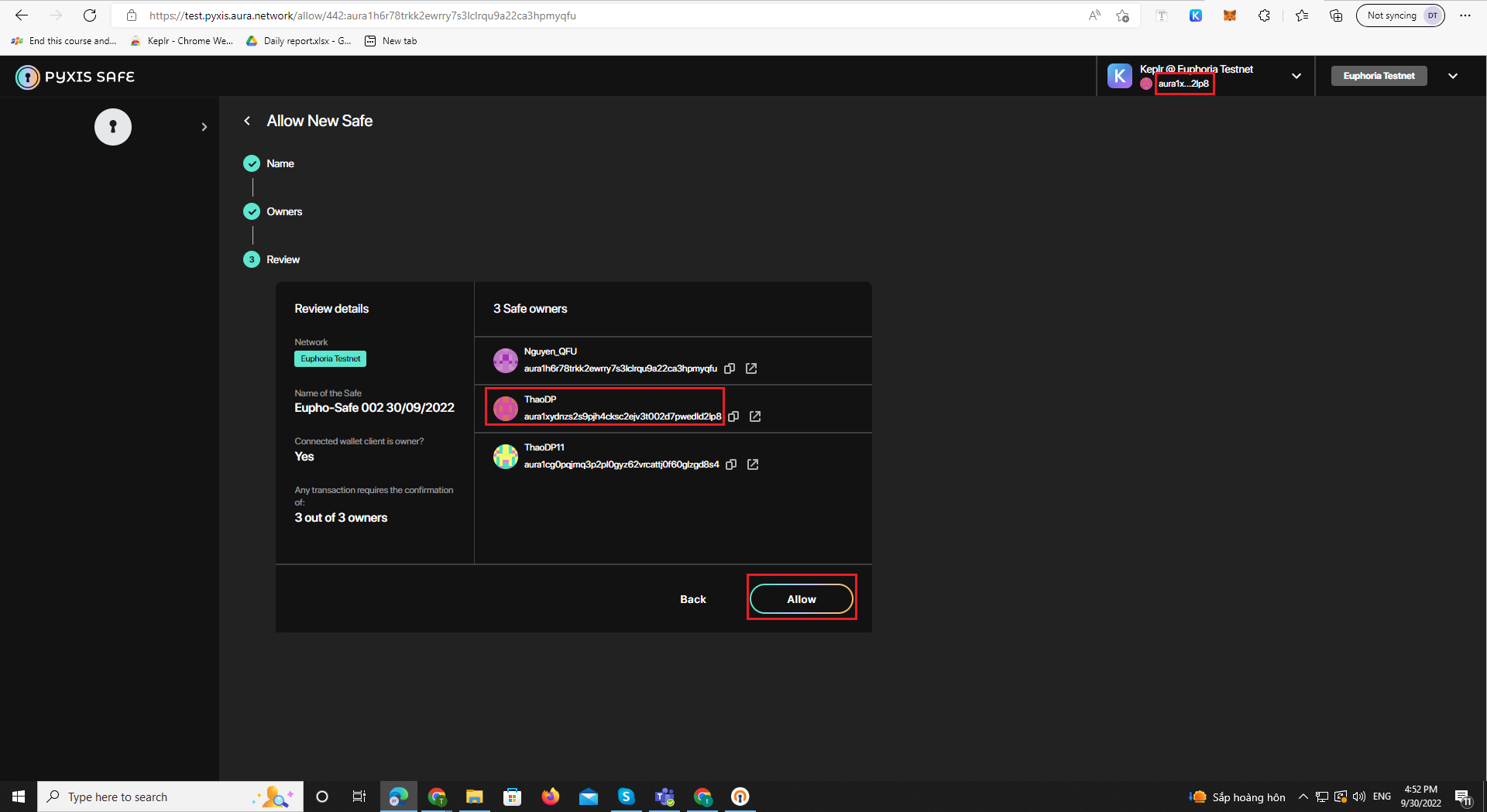 [Aura-Safe][SafeManagement] Hiển thị sai nội dung popup khi thực hiện Allow · Issue #211 · aura ...
