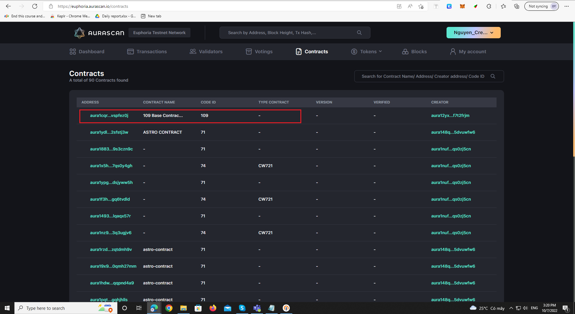 [Aurascan][ContractDetails] Hiển thị Token tracker khi Register Type Contract Incorrect · Issue ...
