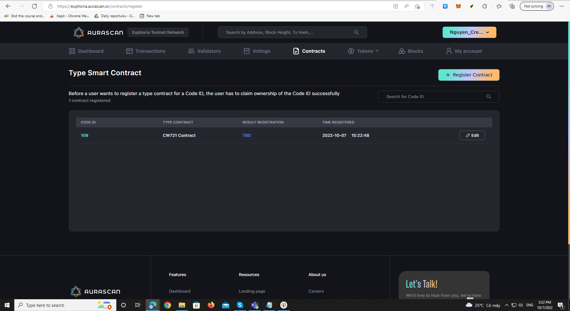 [Aurascan][ContractDetails] Hiển thị Token tracker khi Register Type Contract Incorrect · Issue ...