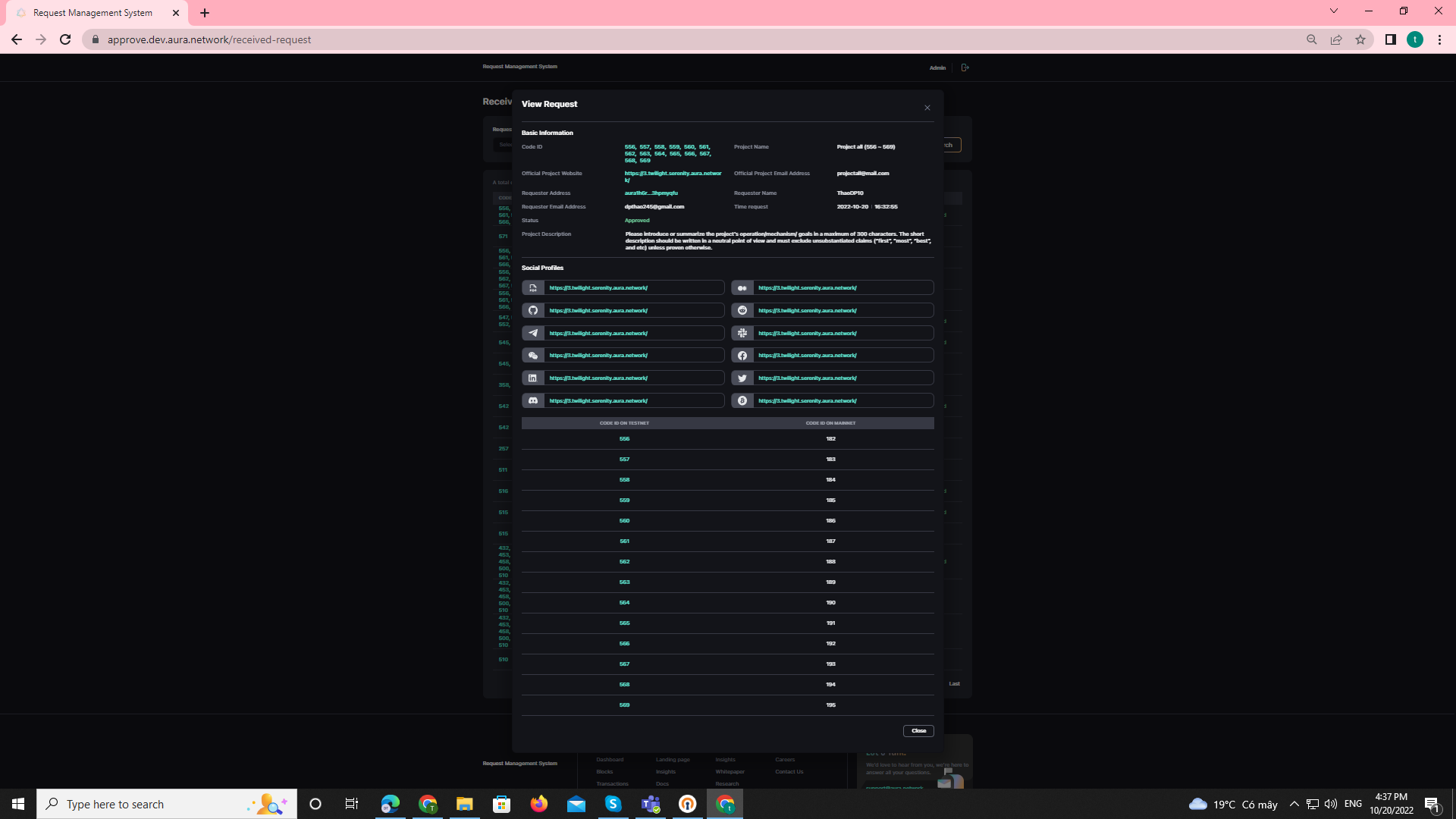 [Portal][Approve] Cannot approve request to deploy on mainnet · Issue #1122 · aura-nw/aurascan ...