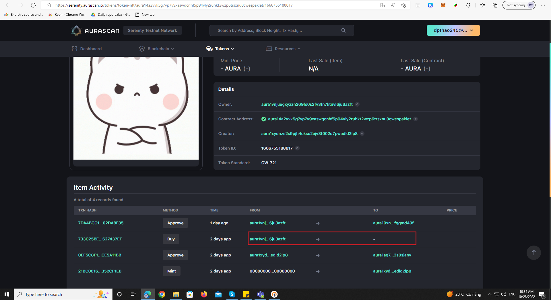 [Aurascan][ViewNFT] Indexer bổ sung data địa chỉ From - To của transaction Buy · Issue #1227 ...