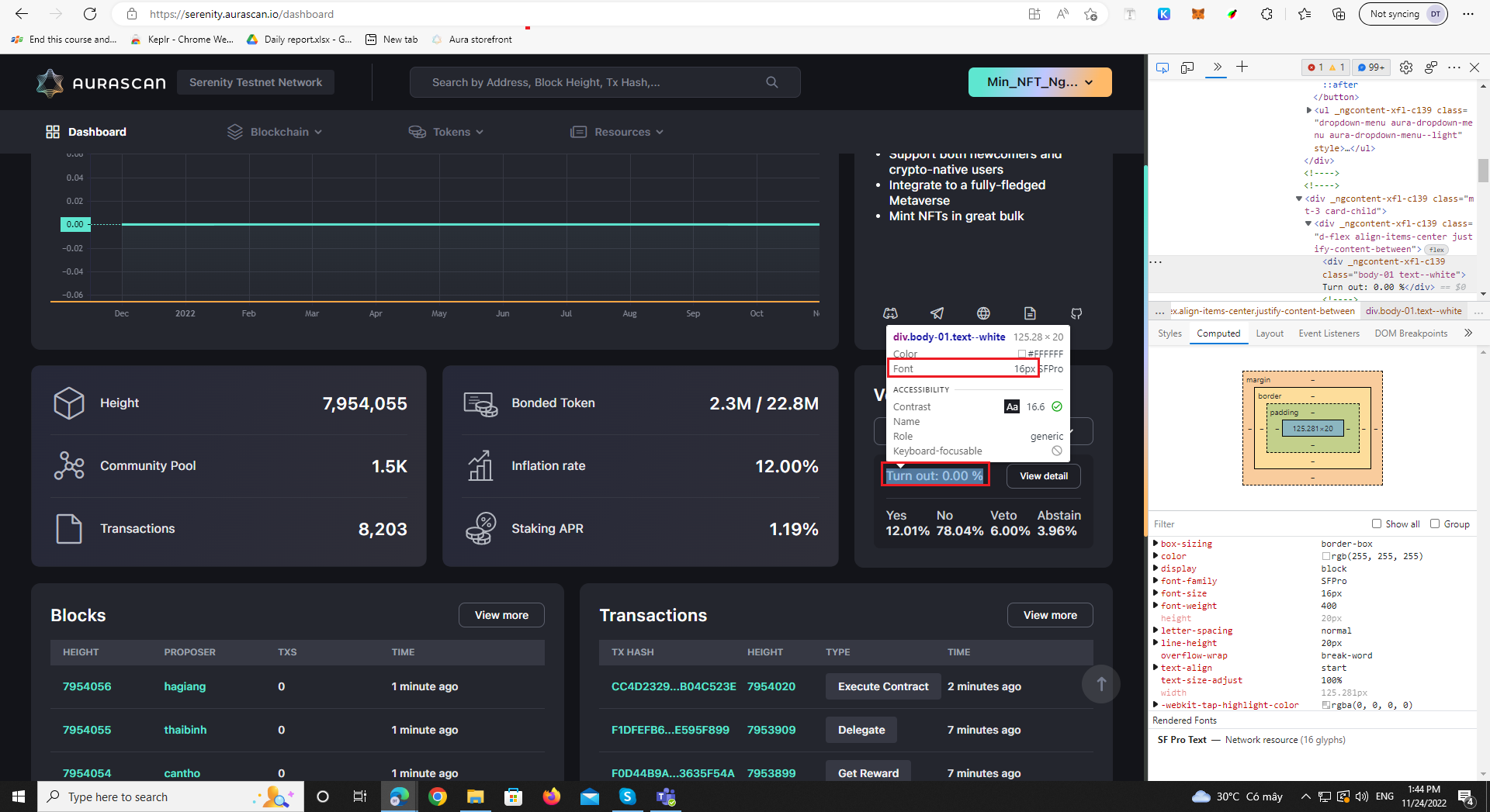 [Aurascan] Improve dashboard · Issue #1233 · aura-nw/aurascan · GitHub