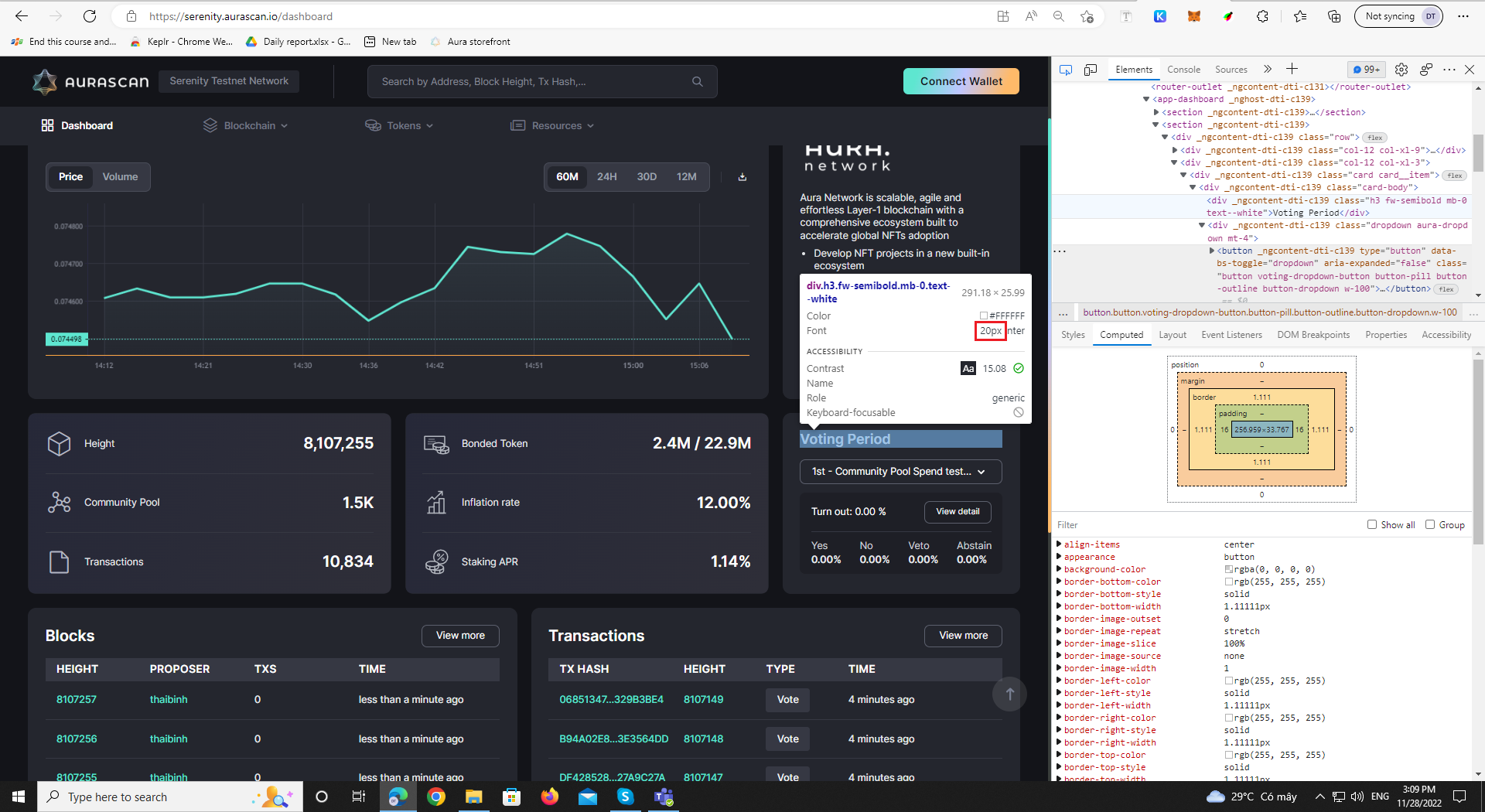 [Aurascan] Improve dashboard · Issue #1233 · aura-nw/aurascan · GitHub