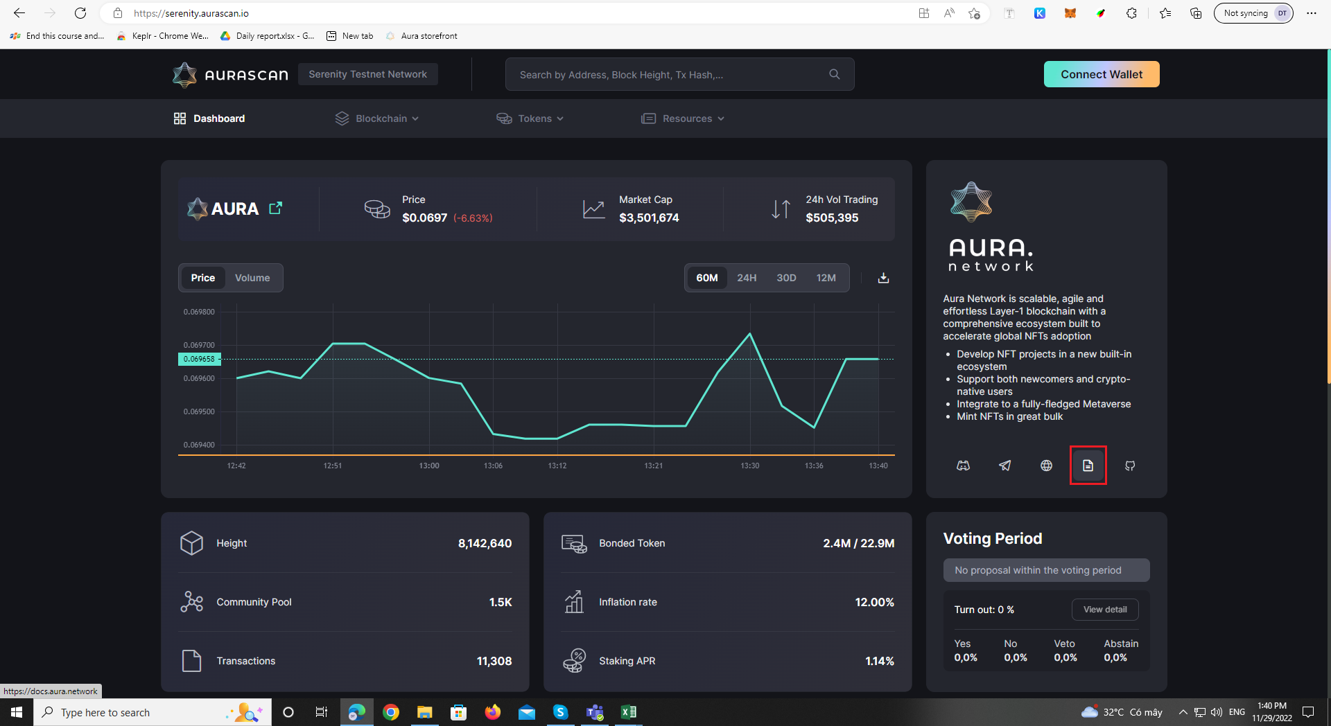 [Aurascan] Improve dashboard · Issue #1233 · aura-nw/aurascan · GitHub