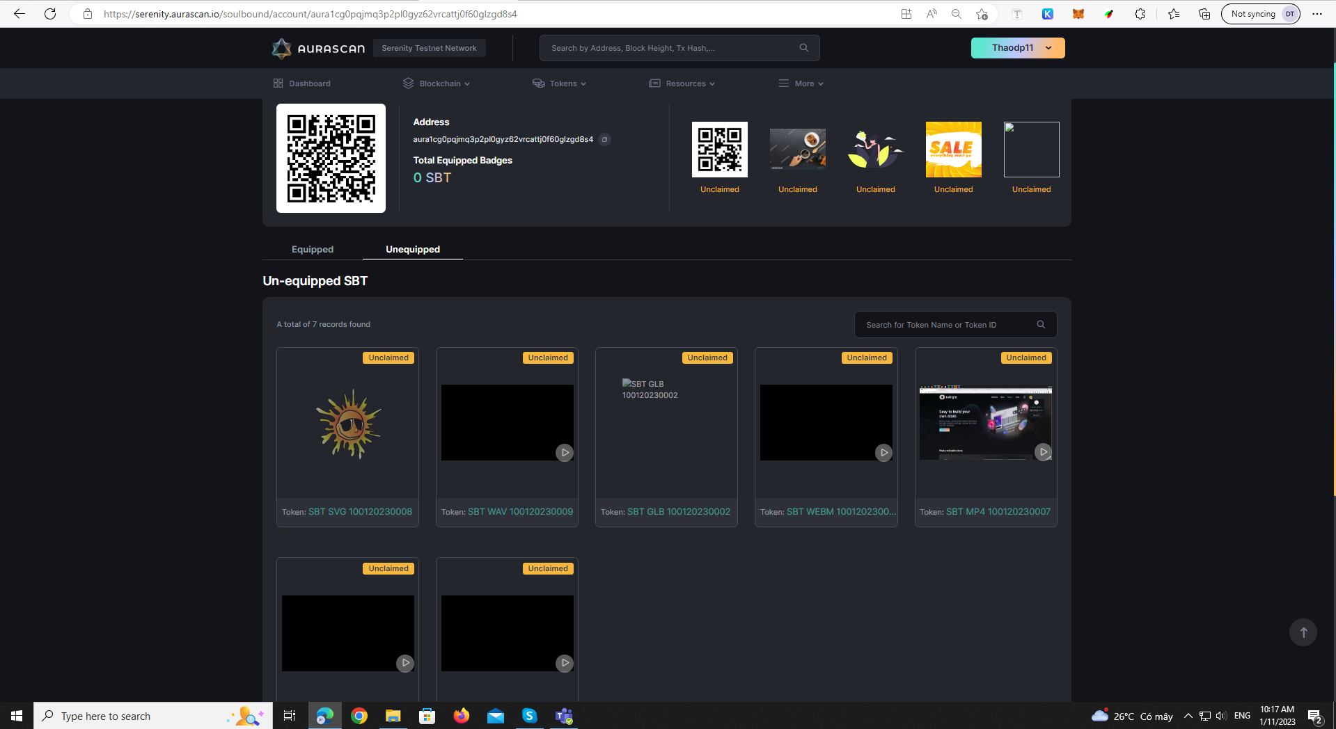 [Soulbound Token] Enhance flow for soulbound token receiver · Issue #1402 · aura-nw/aurascan ...