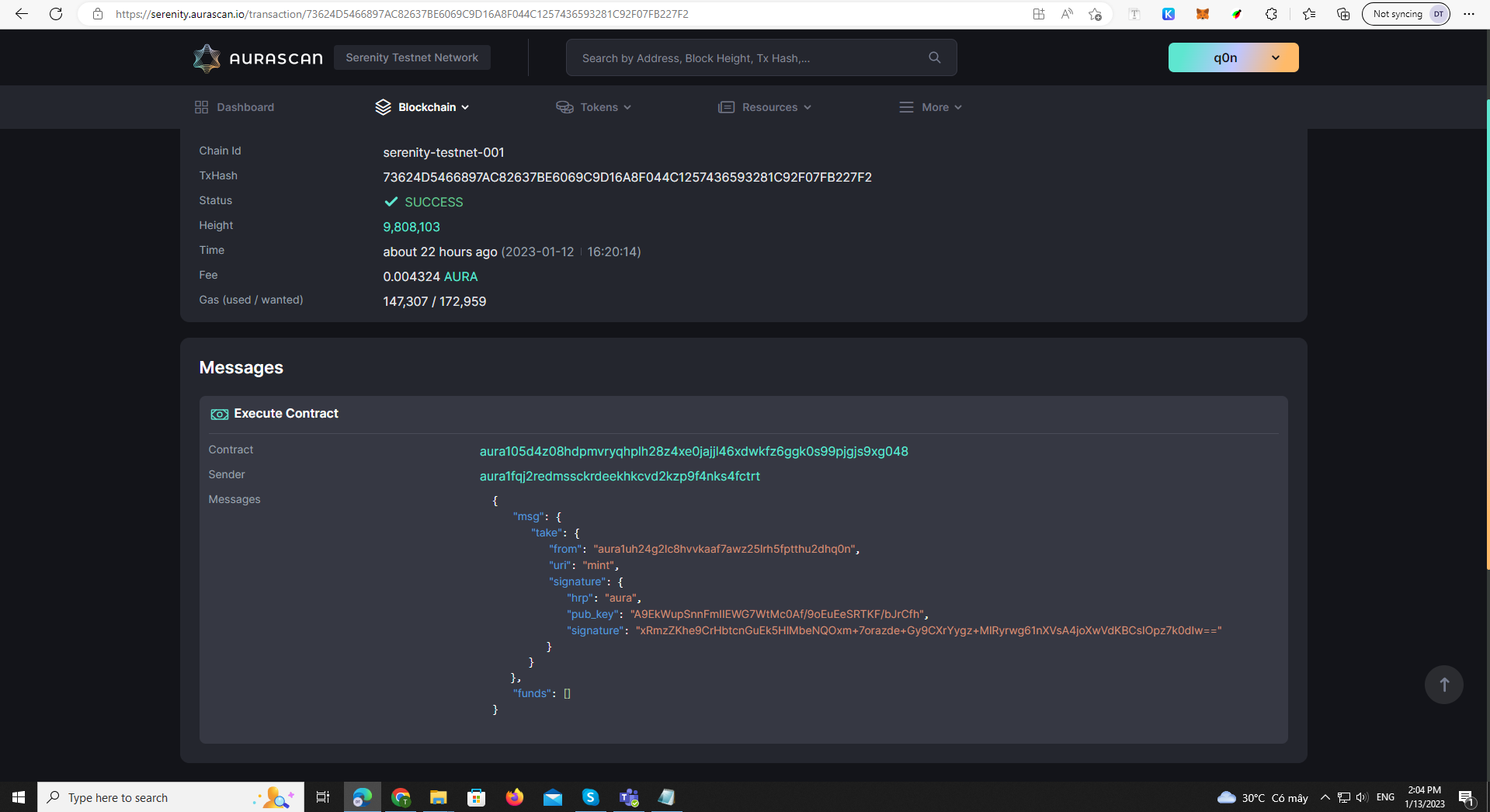 [Southbound][SmartContractsList] Hiển thị số lượng CREATED DATA, CLAIMED QTY khi Mint SBT dưới ...