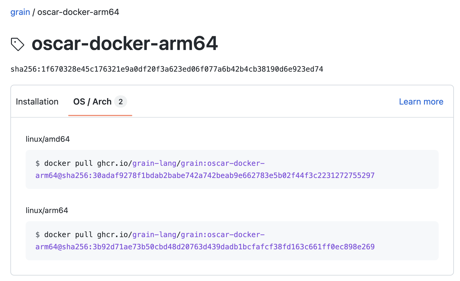 feat: Arm64 docker builds by ospencer · Pull Request #1368 · grain-lang/grain · GitHub