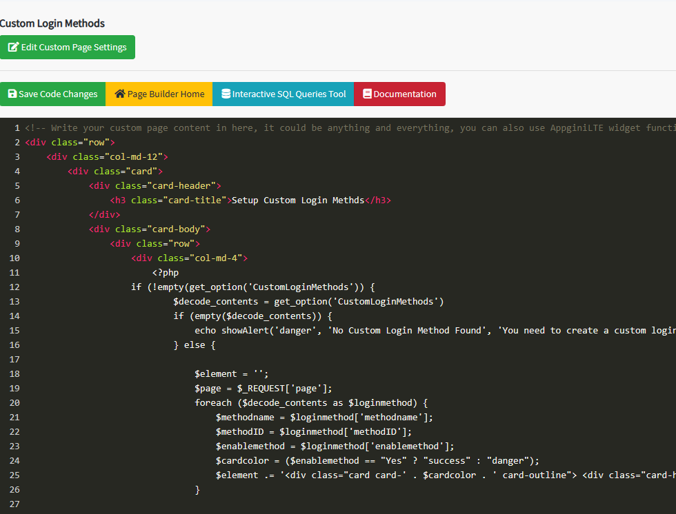 Custom Login Methods Creator Tool For AdminLTE plugin for Appgini · GitHub