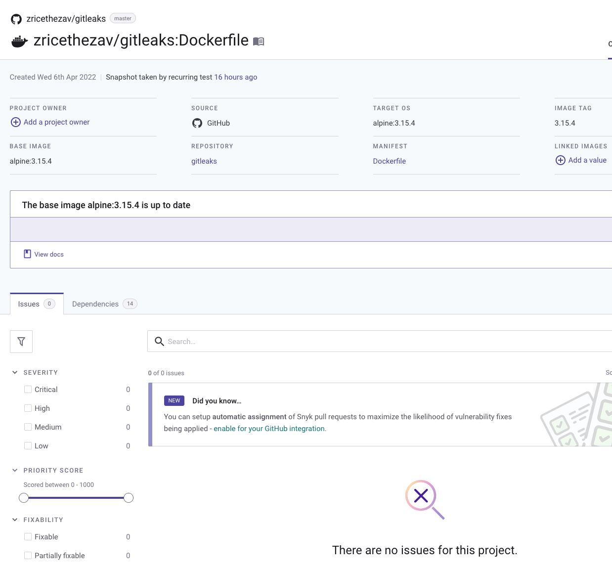 15 vulns in base image · Issue #831 · gitleaks/gitleaks · GitHub