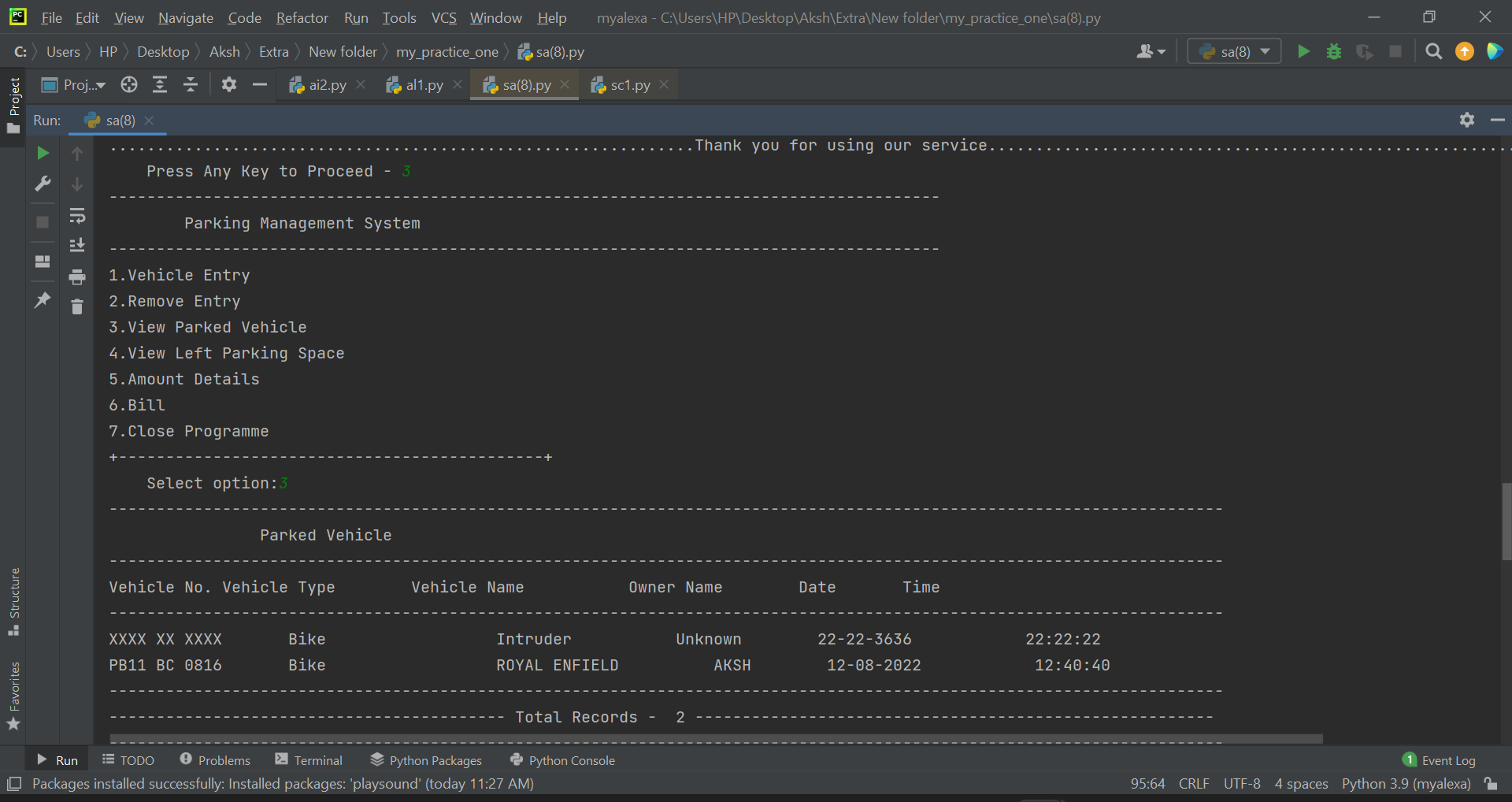 GitHub - gargimahashay/Parking-Management