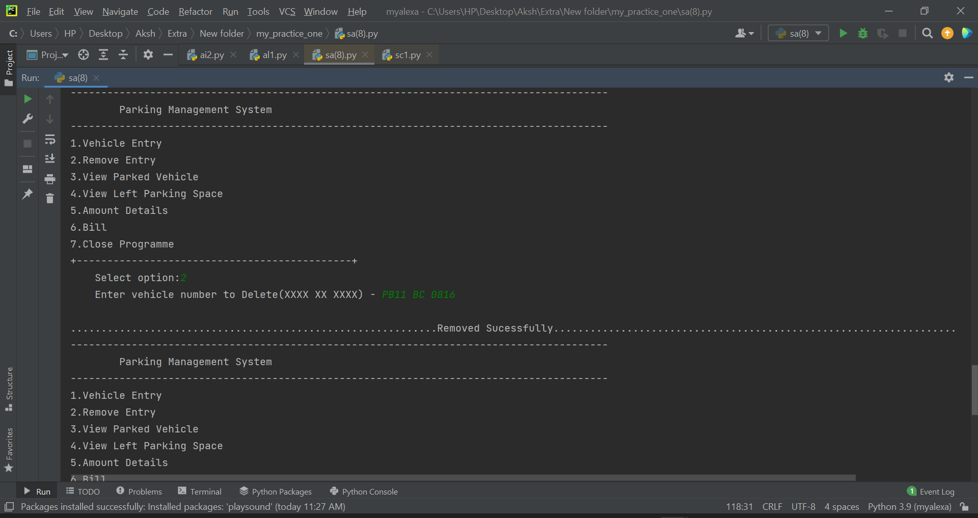 GitHub - gargimahashay/Parking-Management