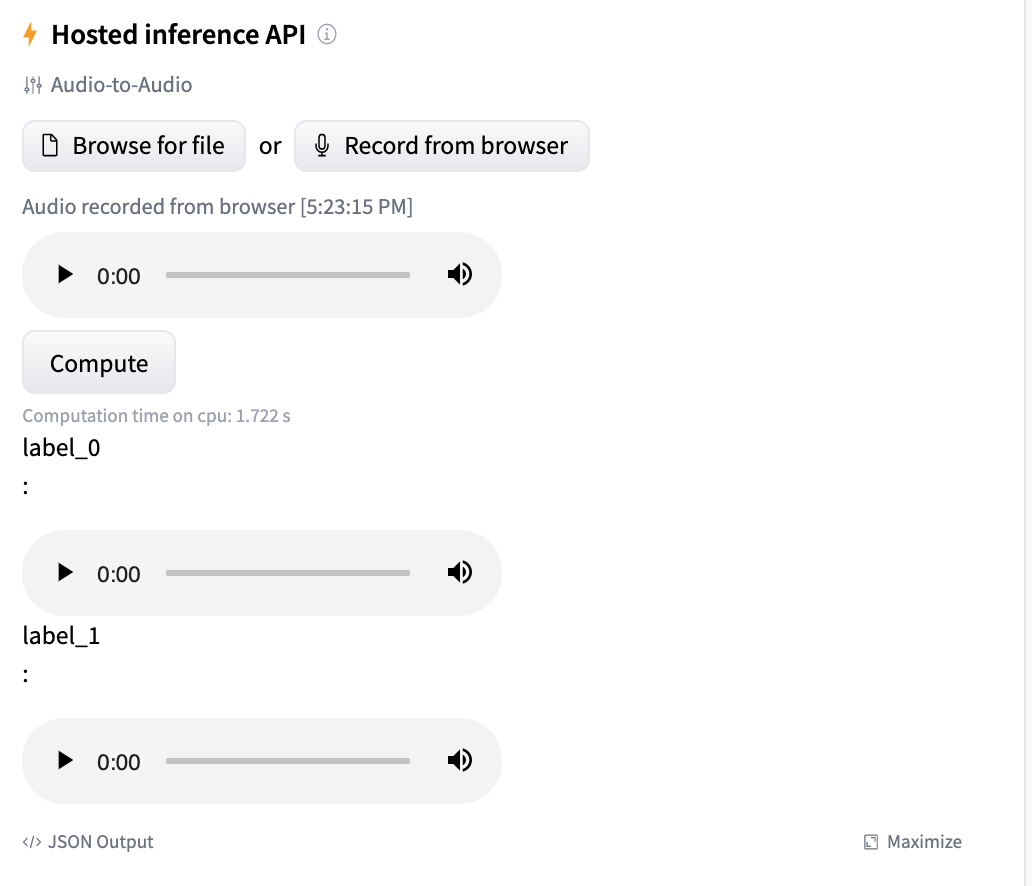 Minor improvements to audio to audio widget output · Issue #480 ...