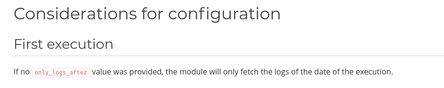 Add information about `only_logs_after` and `reparse` in AWS integration's documentation by ...