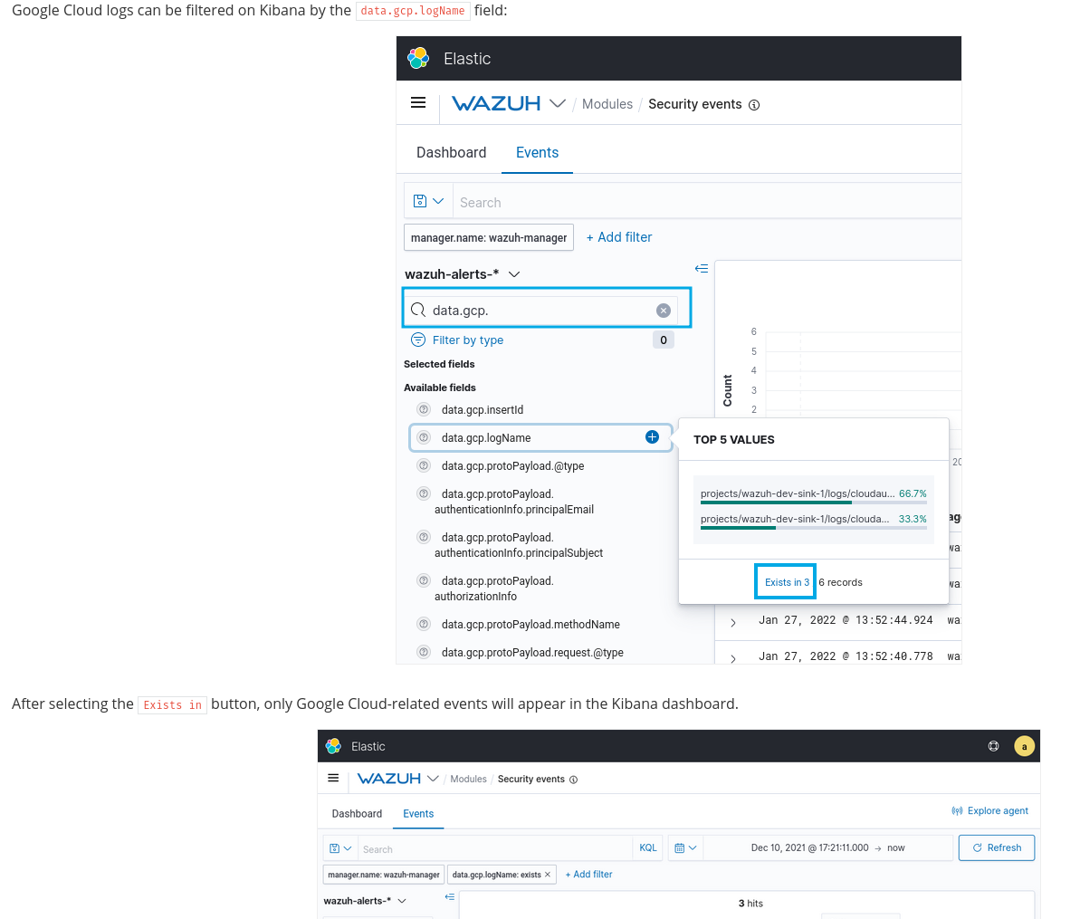 Rework GCP integration's Audit logs and DNS queries sections · Issue #4672 · wazuh/wazuh ...