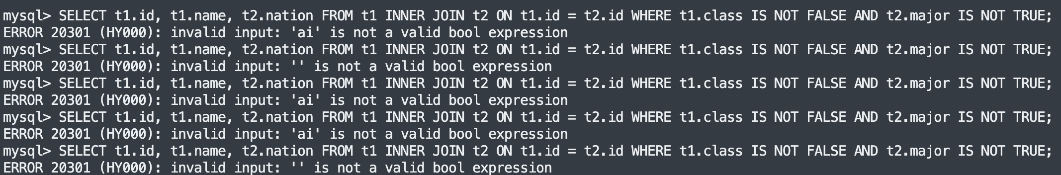 [Bug]: accidental bvt error for IS NOT operator · Issue #6249 · matrixorigin/matrixone · GitHub