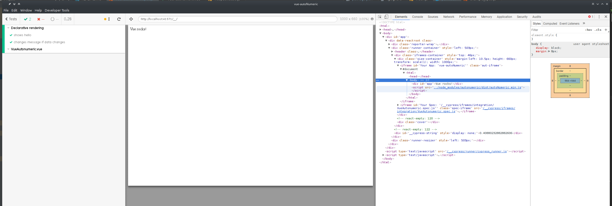 Cypress does not find libraries when those are set as 'externals' in the webpack configuration ...
