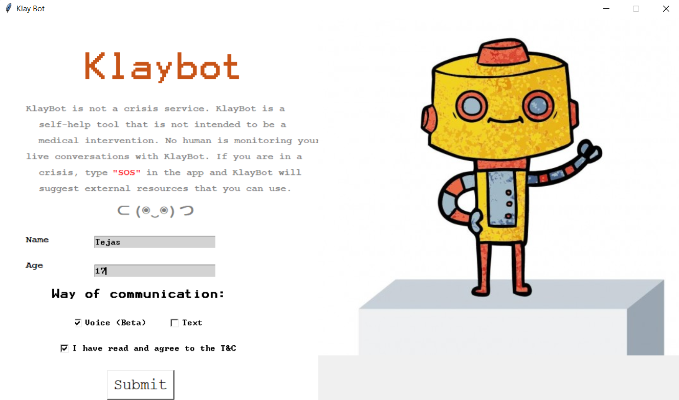 GitHub - tejas2510/Klaybot-v3: A warm, cozy, python voice / chat bot ...