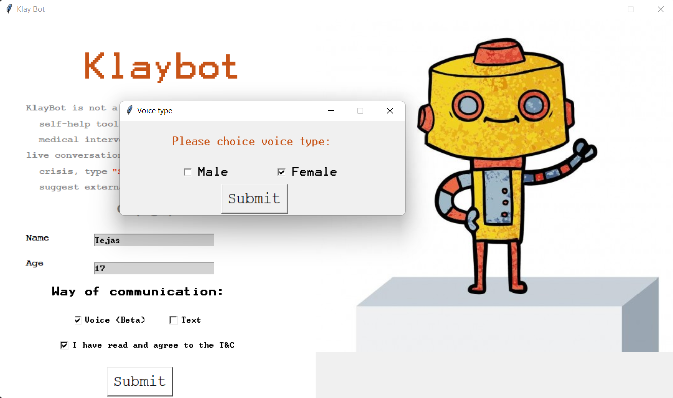 GitHub - tejas2510/Klaybot-v3: A warm, cozy, python voice / chat bot ...