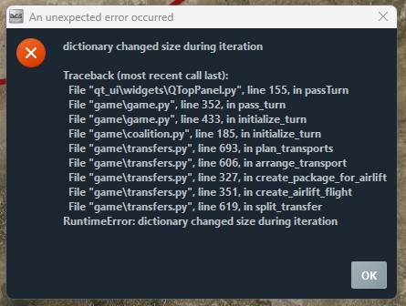 Dictionary changed size during iteration · Issue #2773 · dcs-liberation ...