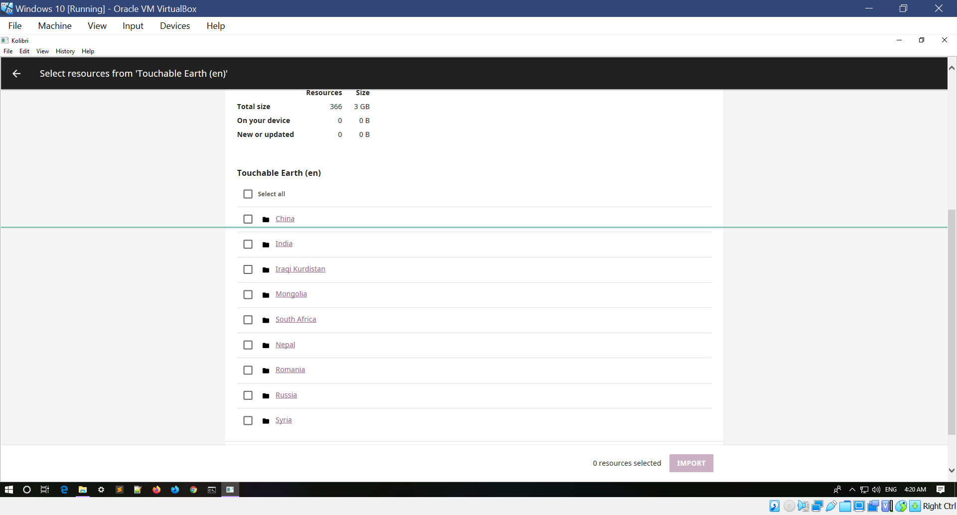 A horizontal green line appears on Kolibri App Setup Wizard page and other pages randomly ...