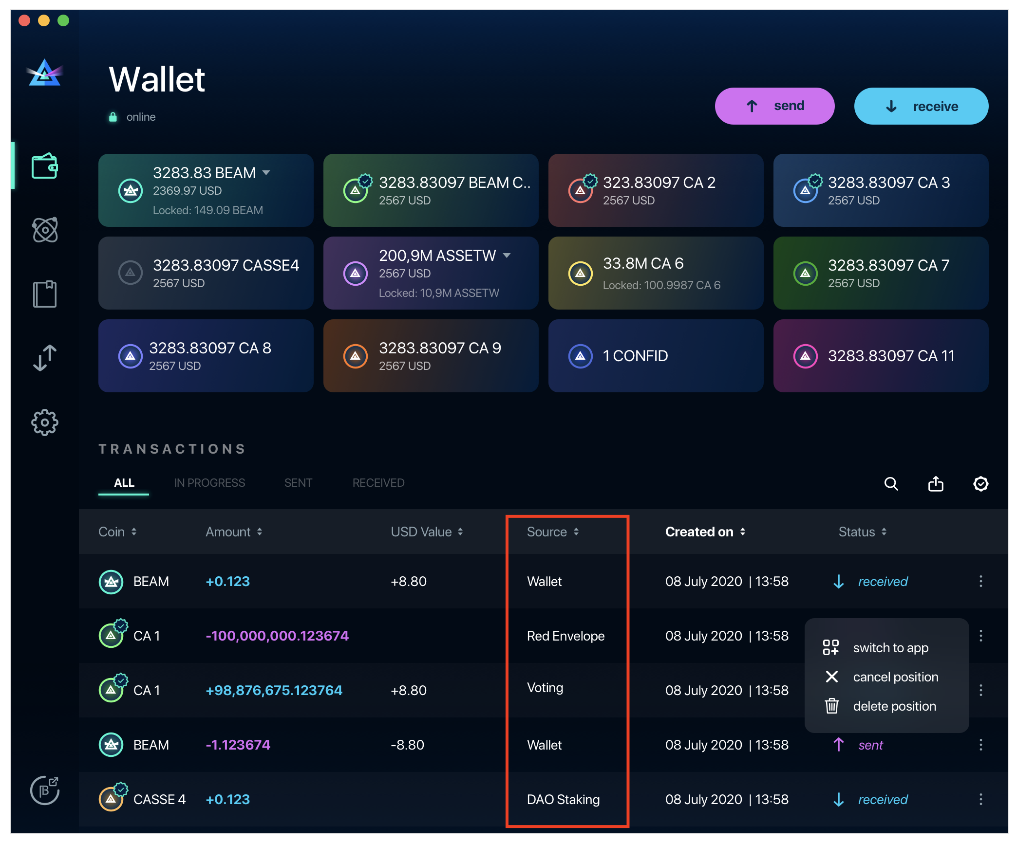 Transactions list changes · Issue #589 · BeamMW/beam-ui · GitHub