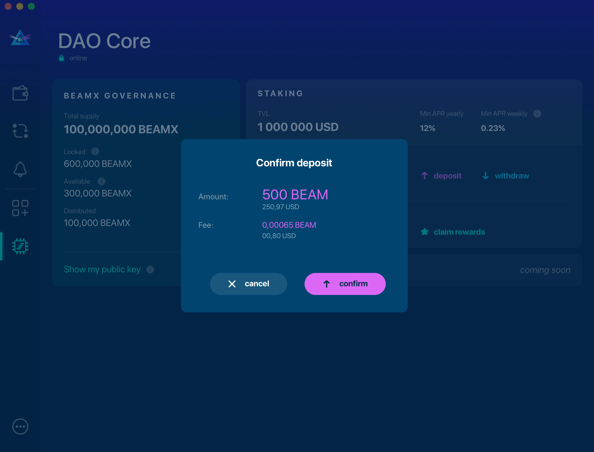Dao Core App v1 (without Voting) · Issue #578 · BeamMW/beam-ui · GitHub